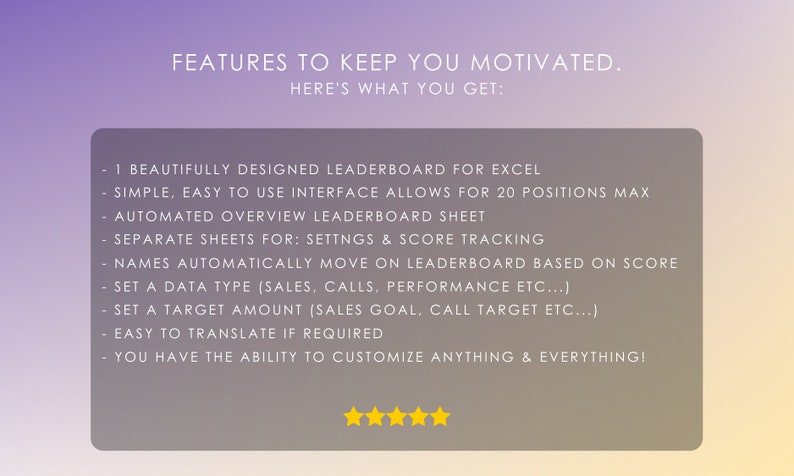 Leaderboard Dashboard for Excel | Competition | Rankings | Standings ...