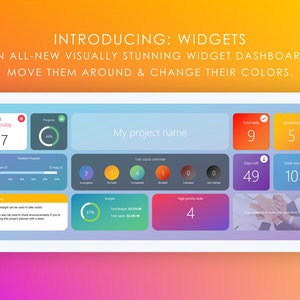 Project Planner With New Widget Management Dashboard | Excel Template ...