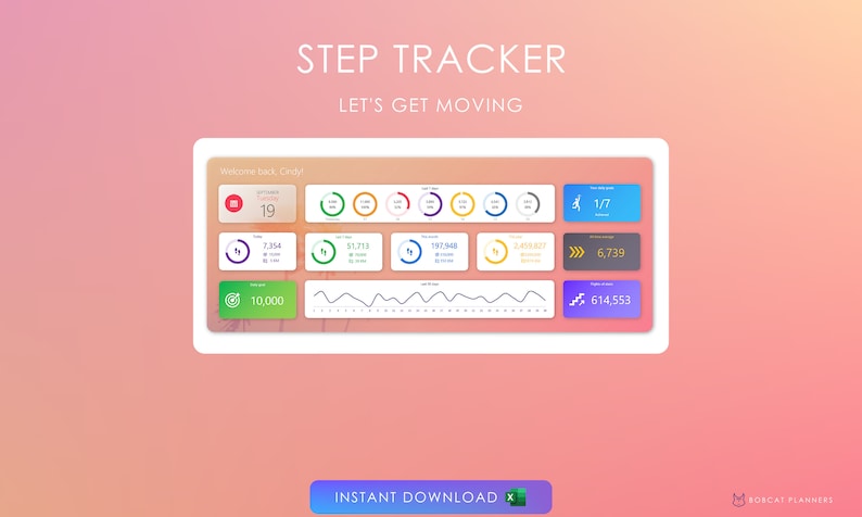 Excel Step Tracker: Daily Fitness Dashboard (digital Download) - Etsy