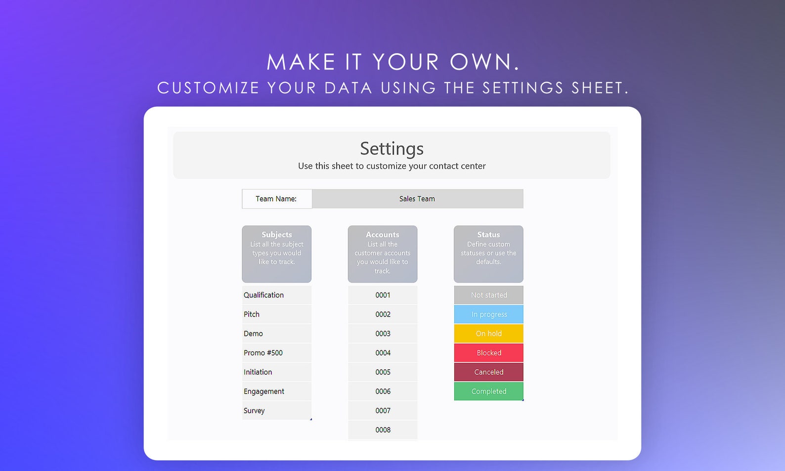 Outbound Call Tracker Spreadsheet Excel Template Outreach Etsy