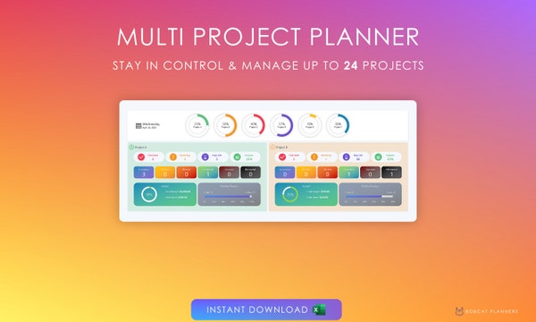 Kanban Board Excel Template Task Tracker Project Management Gantt Chart