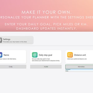 Excel Step Tracker: Daily Fitness Dashboard (digital Download) - Etsy