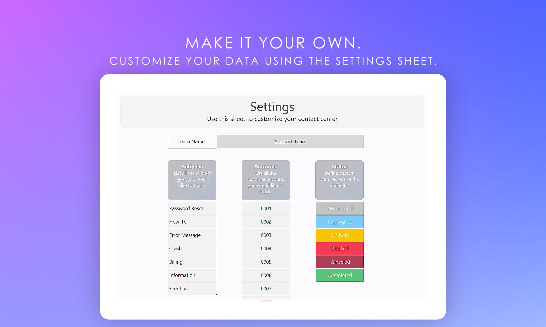 Inbound Call Tracker Spreadsheet Excel Template - Call Center - Track ...