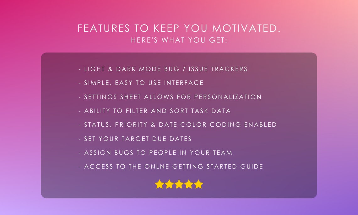Bug Tracker Spreadsheet Excel Template for Issue Tracking Project ...