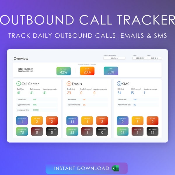Call Log Spreadsheet - Etsy