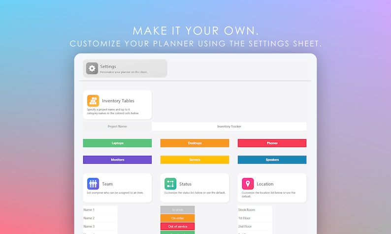 Inventory Tracker Management Dashboard Excel Template Inventory Manager ...