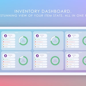 Inventory Tracker Management Dashboard | Excel Template | Inventory ...