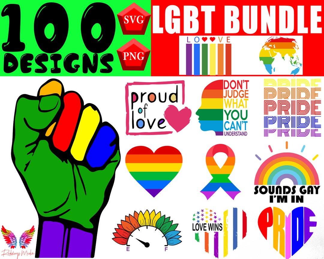 LGBT Svg Bundle, Lgbtq Svg, Lgbt Pride Svg, Lgbt Pride Shirt, Gay Pride ...