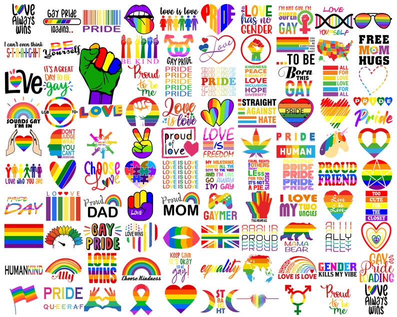 LGBT Svg Bundle, Lgbtq Svg, Lgbt Pride Svg, Lgbt Pride Shirt, Gay Pride ...