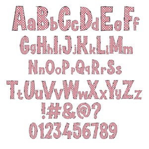 5 Pack Gingham Doodle Alphabet Letters PNG, Uppercase and Lowercase ...