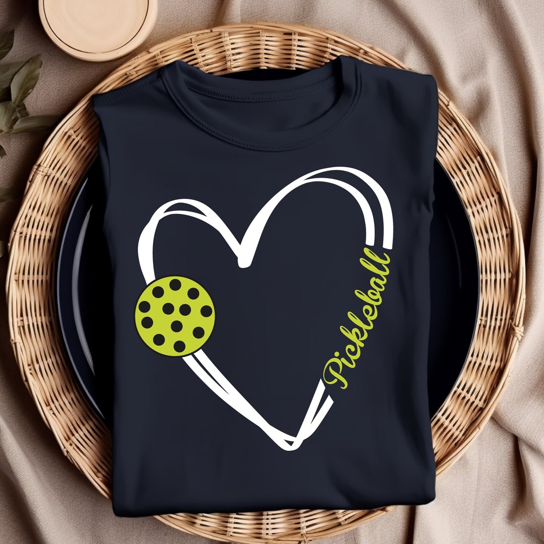 Pickleball Heart Shirt SVG Png,pickleball Svg,clipart,love Pickleball ...