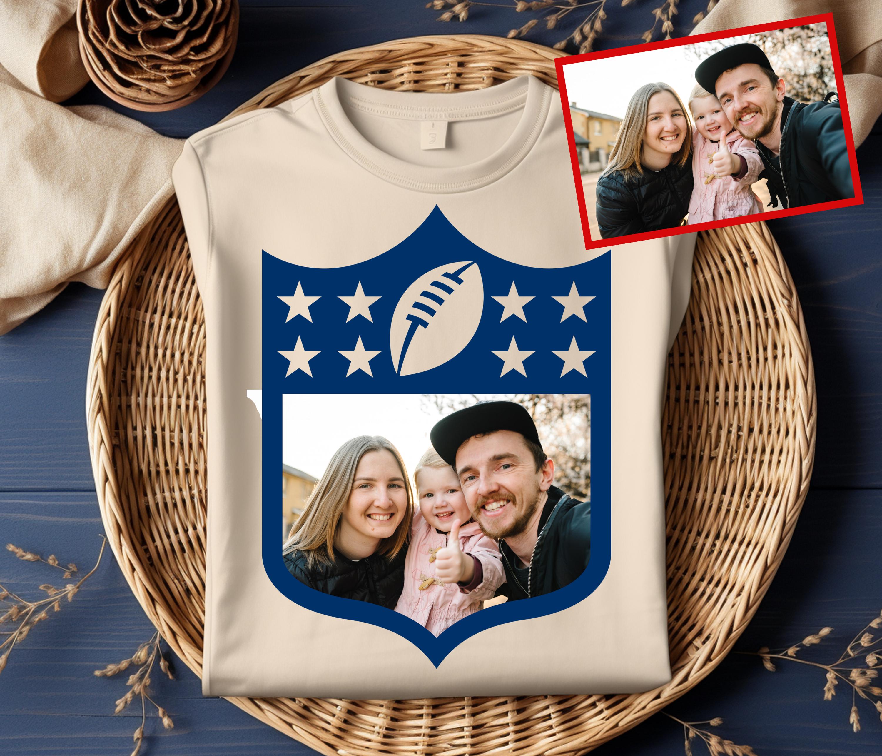 Custom Photo Football T-shirt PNG, Custom Sports Shirt, Personalized ...