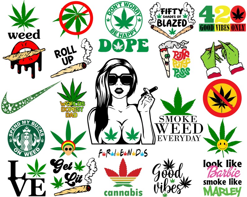 Weed Marijuana SVG Bundle, Weed Leaf SVG File,420 SVG File for Cricut ...