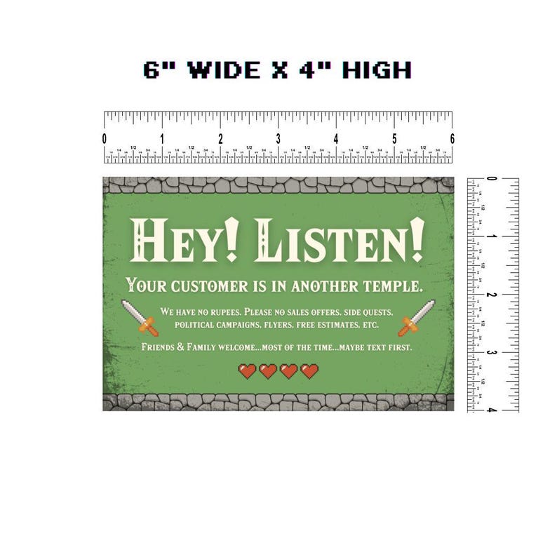 No Soliciting Door Sticker - Zelda Themed - Etsy