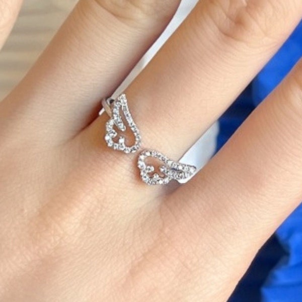 Angel Wings Ring - Etsy