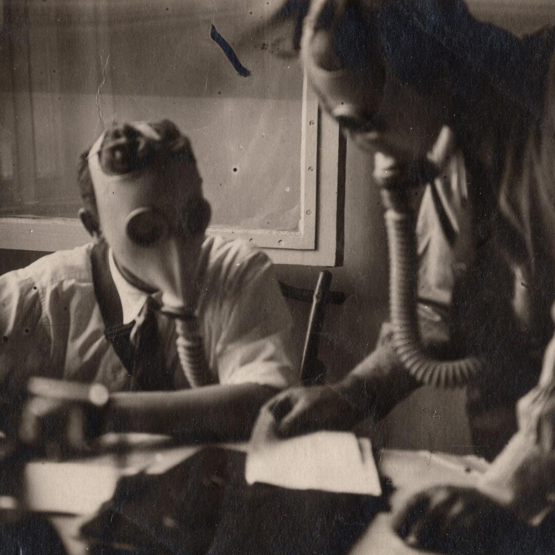 Men in Gas Masks, Vintage Photo, Found Photo, Snapshot - Etsy