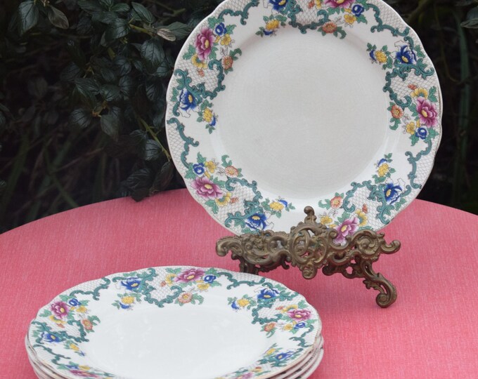 Set of Royal Cauldon Victoria Floral Vintage Plates 5 - Etsy