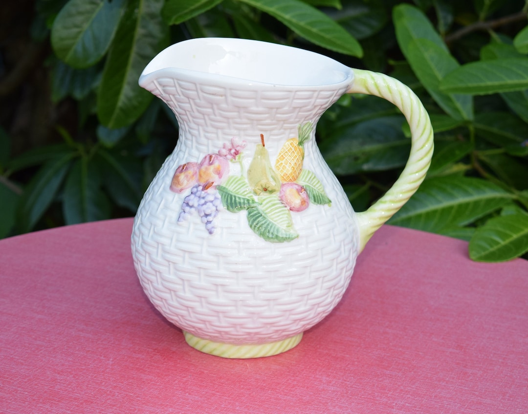 Vintage Portuguese A Santos Hand Painted Jug With Fruit Pattern - Etsy