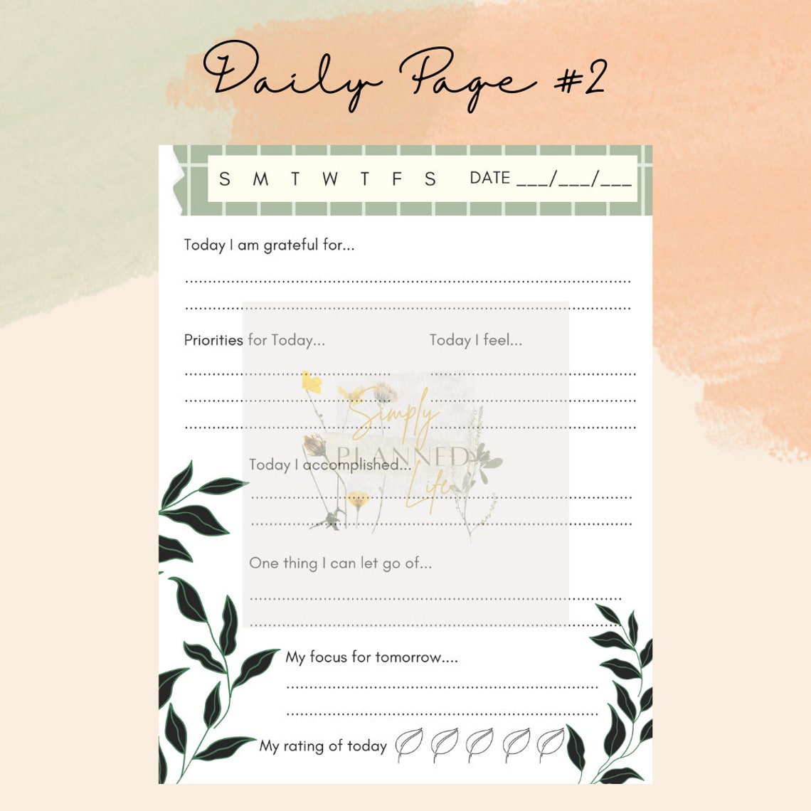 Printable Mindfulness Journal / Gratitude Journal / Daily Affirmation ...