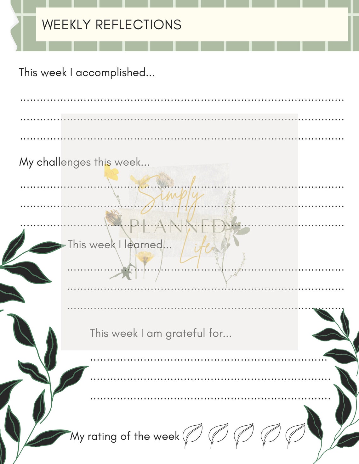 Printable Mindfulness Journal / Gratitude Journal / Daily Affirmation ...