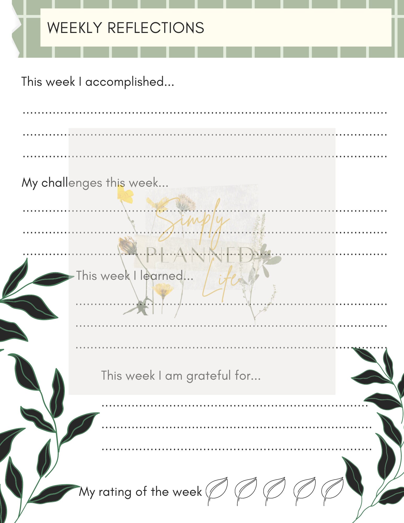 Printable Mindfulness Journal / Gratitude Journal / Daily Affirmation ...