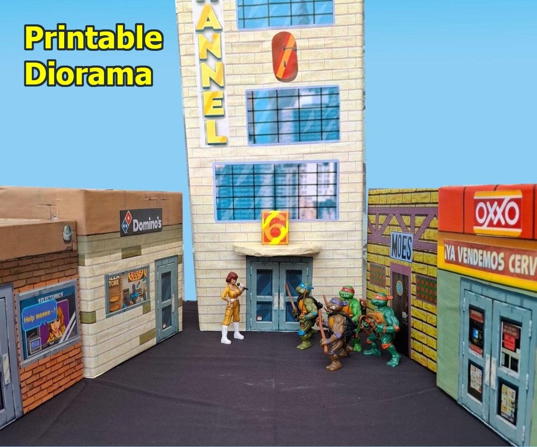 TMNT Ninja Turtles Printable Dioramas - Etsy