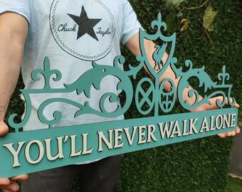 Liverpool 3D Sign YNWA You'll Never Walk Alone With Lyrics - Etsy