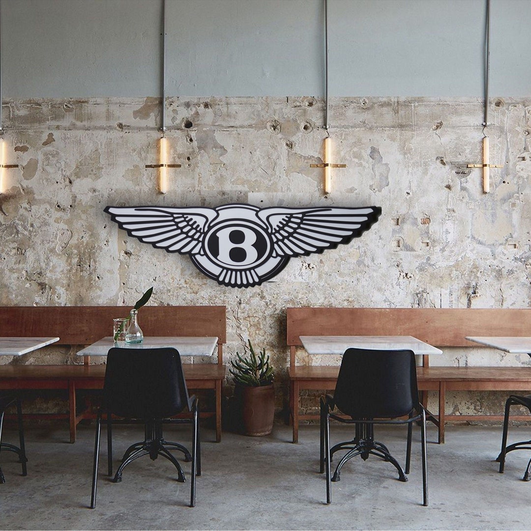 Bentley Wall Art, 3D Bentley Wooden Wall Art, Bentley Wall Hangings, Bentley Art Sign, Car Logo ...