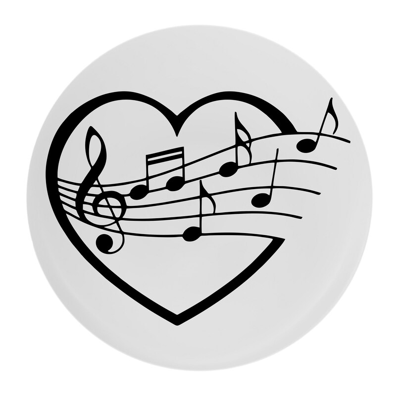 Heart Music Notes - Etsy