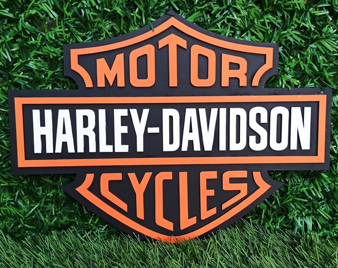 3d Harley Davidson Logo Harley Davidson Wall Art Harley Davidson