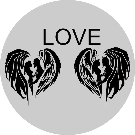 Angel And Devil Wings Logo