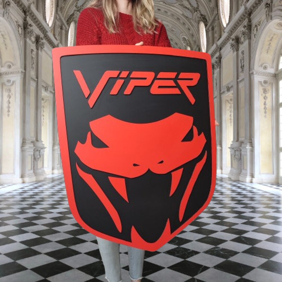 Dodge Viper Wall Art, 3D Viper Wooden Wall Art, Dodge Viper Wall ...