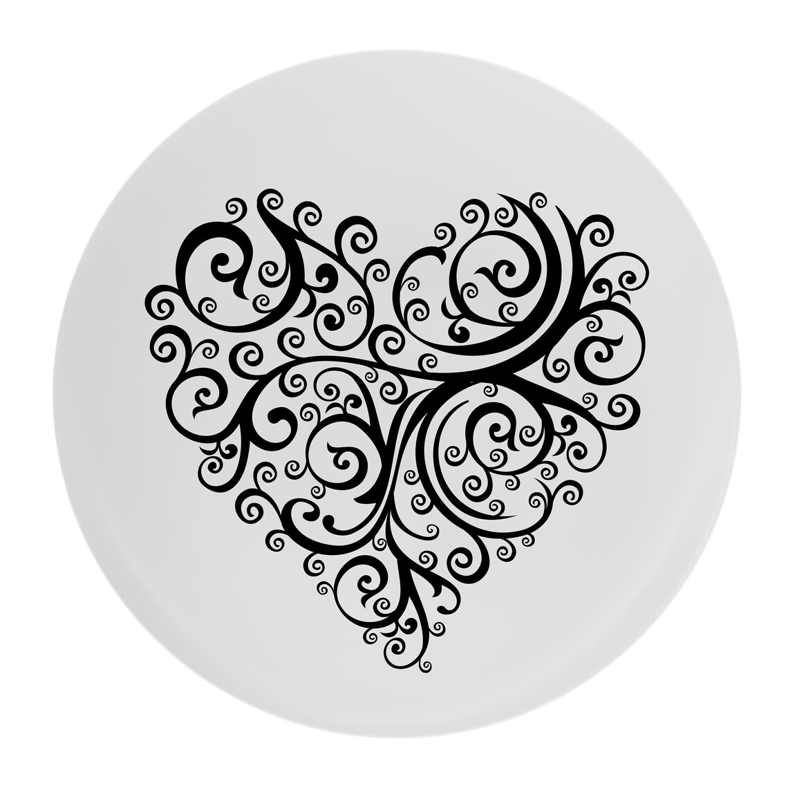 Decorative Heart Vector Art SVG Heart Decorative Digital - Etsy