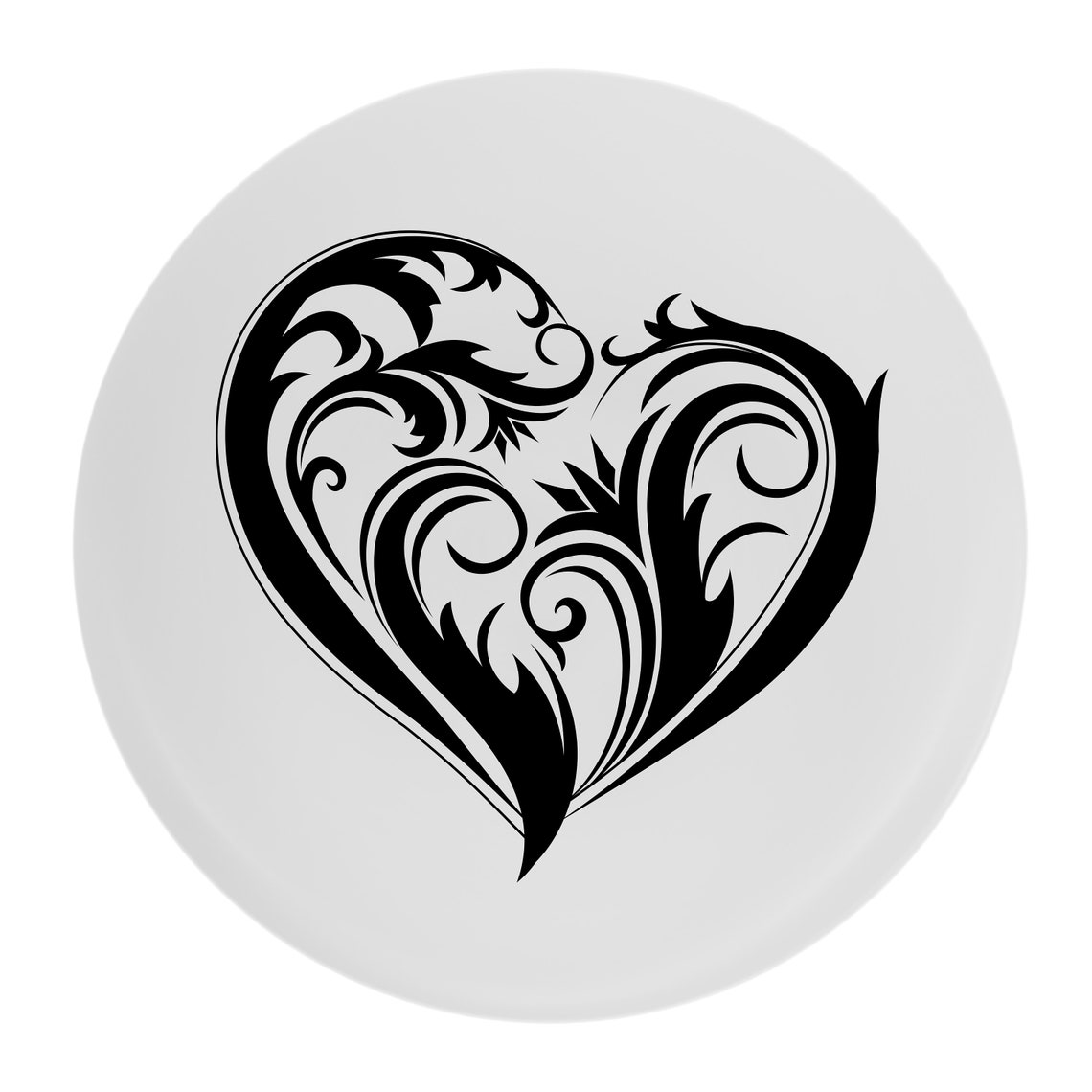 Decorative Heart Vector Art SVG Heart Decorative Digital - Etsy