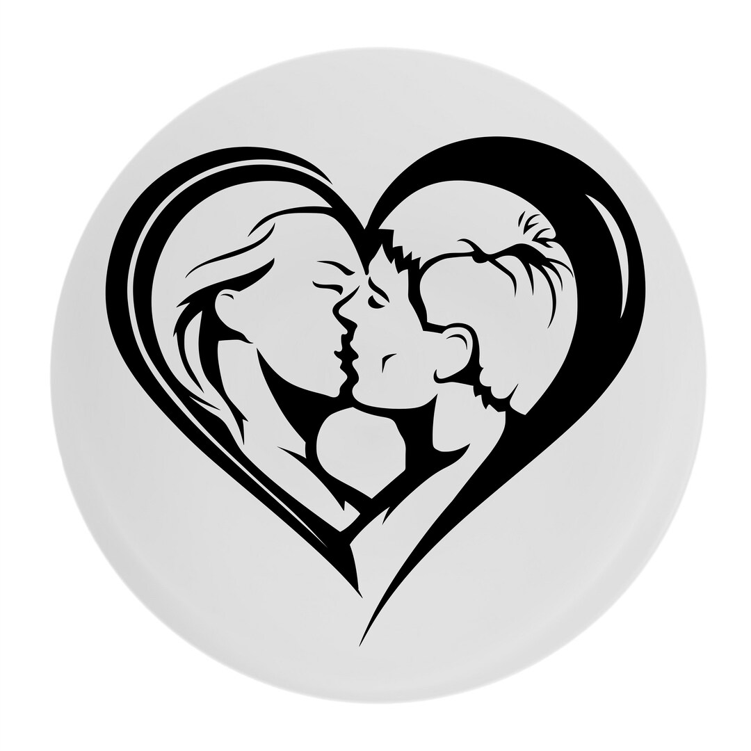 Kiss Couple Svg,kiss Couple Kissing Svg Vector Design - Etsy