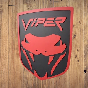 Dodge Viper Wall Art, 3D Viper Wooden Wall Art, Dodge Viper Wall ...