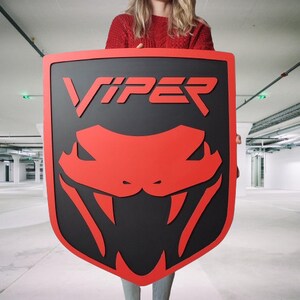 Dodge Viper Wall Art, 3D Viper Wooden Wall Art, Dodge Viper Wall ...