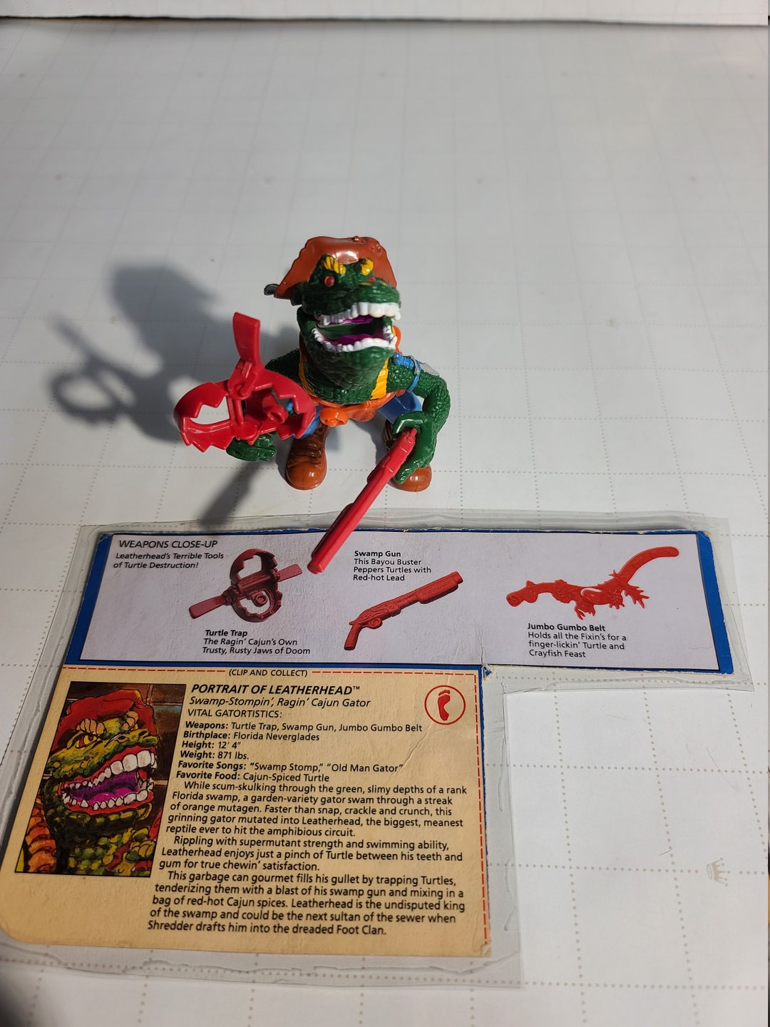 Teenage Mutant Ninja Turtles 1989 Leatherhead 100% Complete With File ...