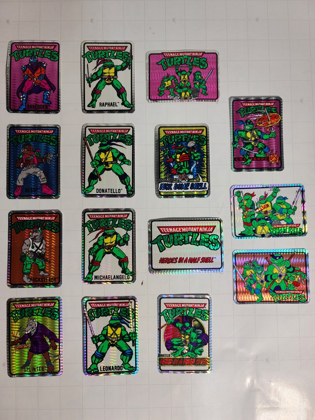 Complete Set of Extremely Rare 1990 TMNT Mirage Studio Vending Machine ...