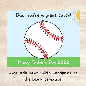 Father's Day Handprint Art "you're a Great Catch" | Printable Toddler ...
