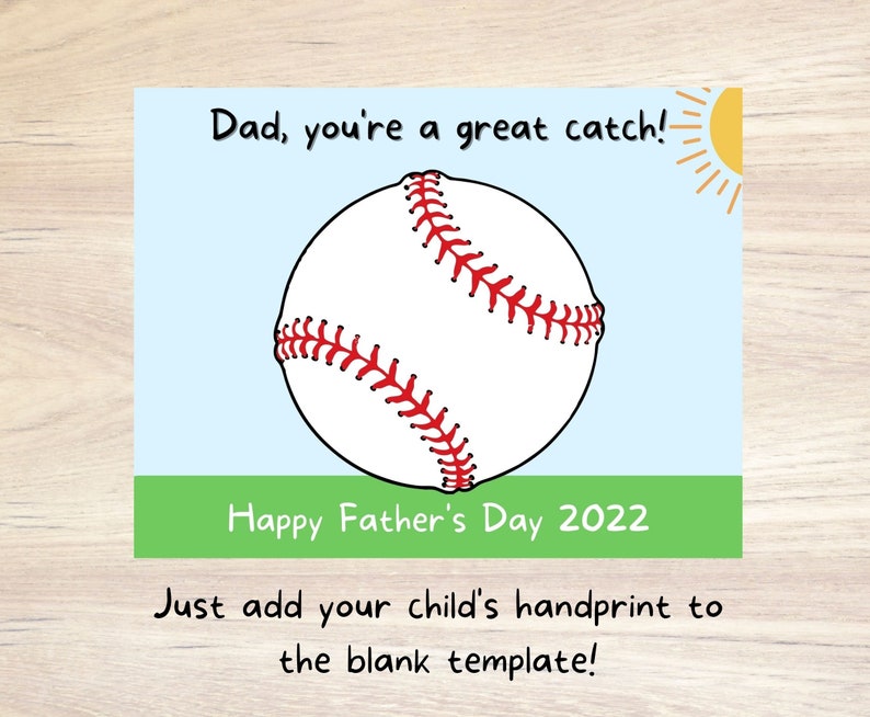 Father's Day Handprint Art "you're a Great Catch" | Printable Toddler ...