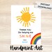 Teacher Appreciation Handprint Art "thank You for Helping Me Shine ...