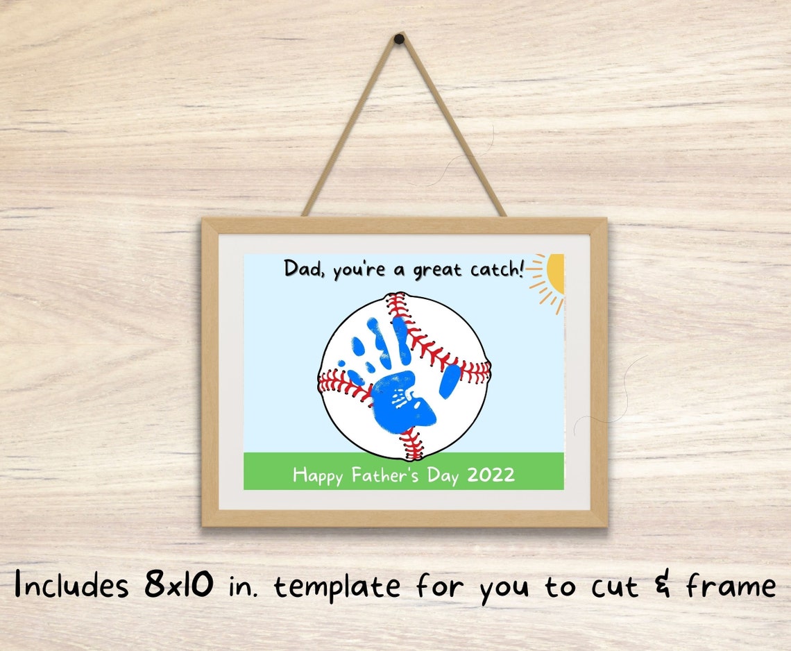 Father's Day Handprint Art "you're a Great Catch" | Printable Toddler ...