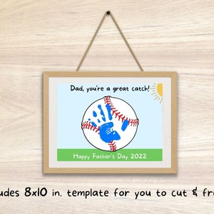 Father's Day Handprint Art "you're a Great Catch" | Printable Toddler ...
