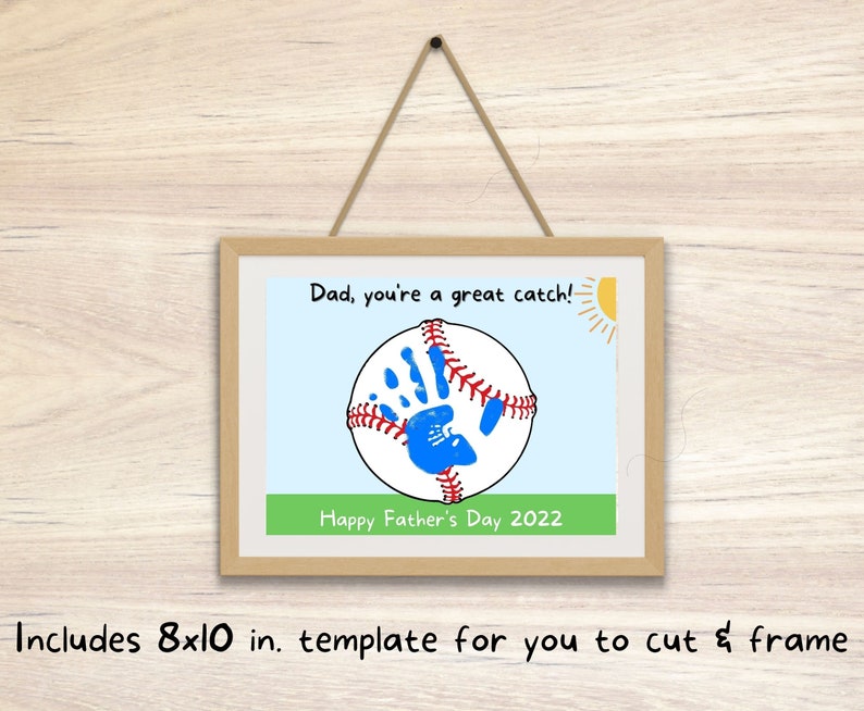Father's Day Handprint Art "you're a Great Catch" | Printable Toddler ...