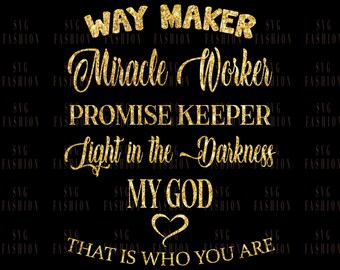 Waymaker SVG, Miracle Worker, Instant Download, Vinyl Cut SVG, Cut File ...