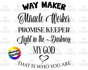 Waymaker SVG, Miracle Worker, Instant Download, Vinyl Cut SVG, Cut File ...
