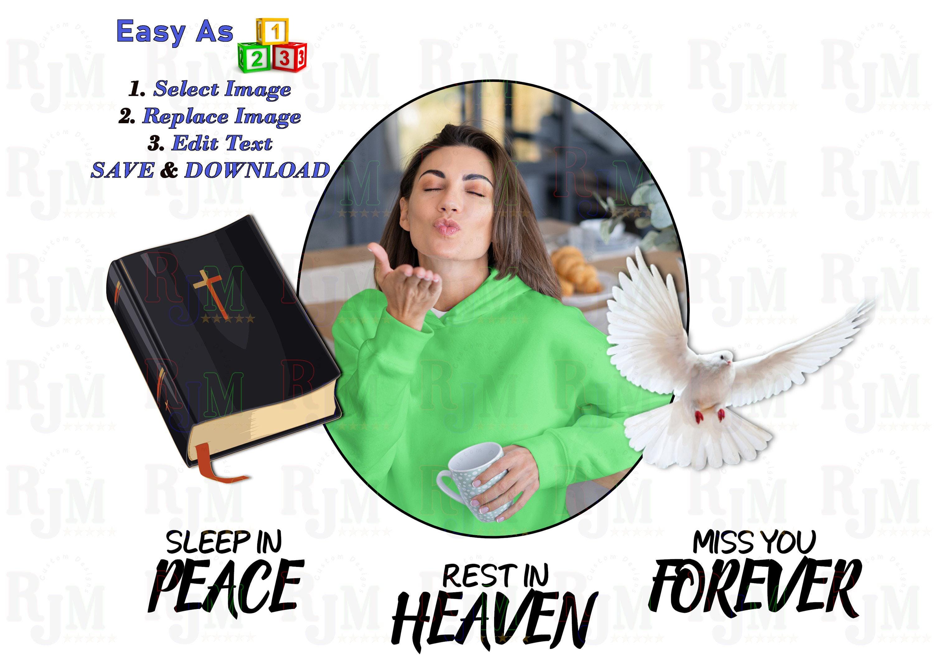 RIP Shirt Template Rest in Paradise Stairway to Heaven Memorial ...