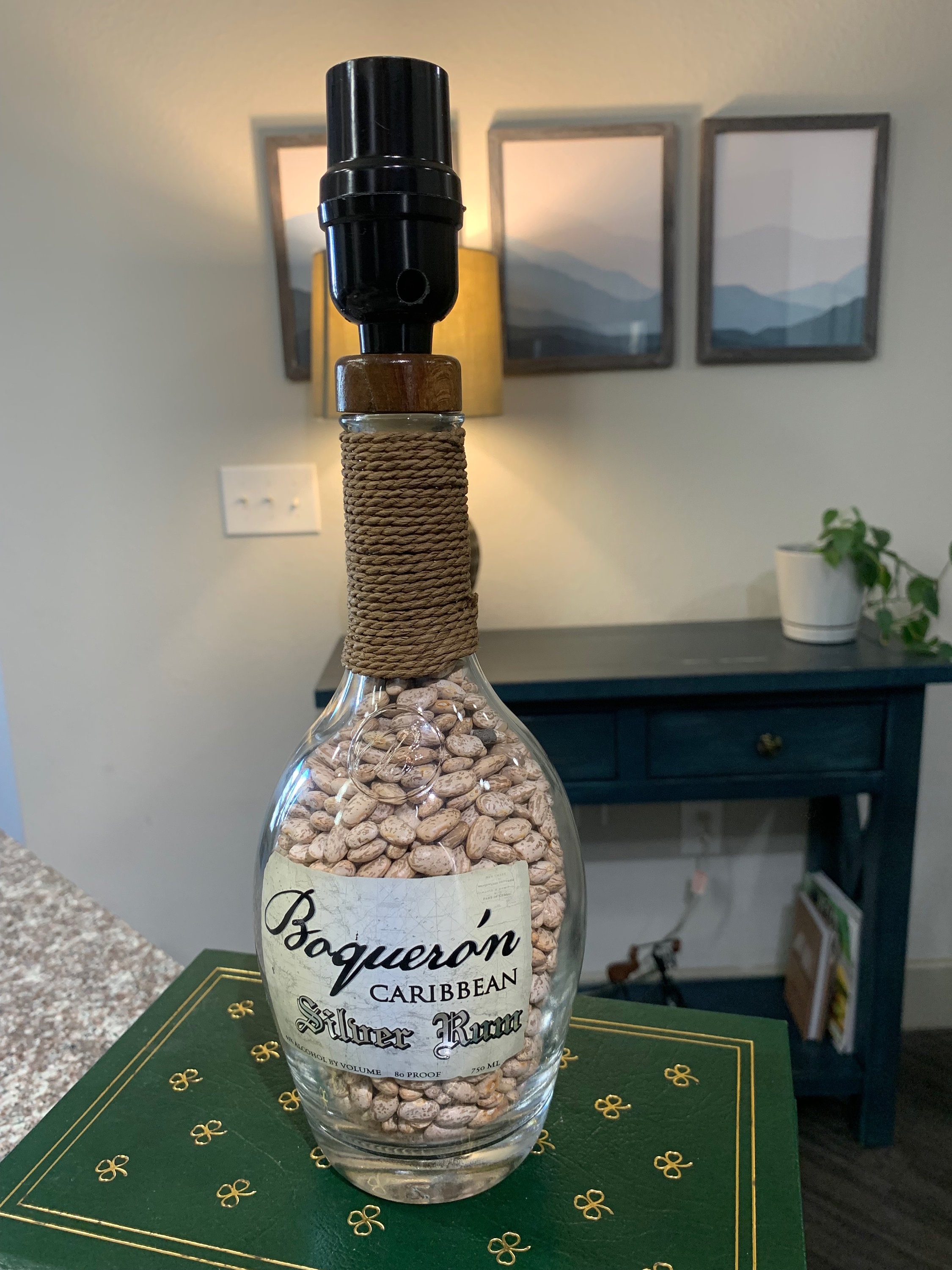 Boqueron Rum 750ML Liquor Bottle Lamp - Etsy