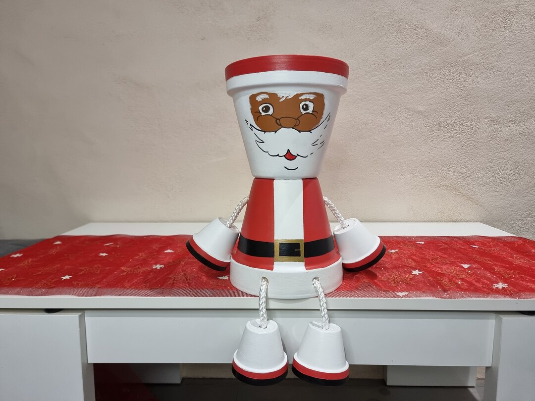 Santa Claus in Flower Pot - Etsy